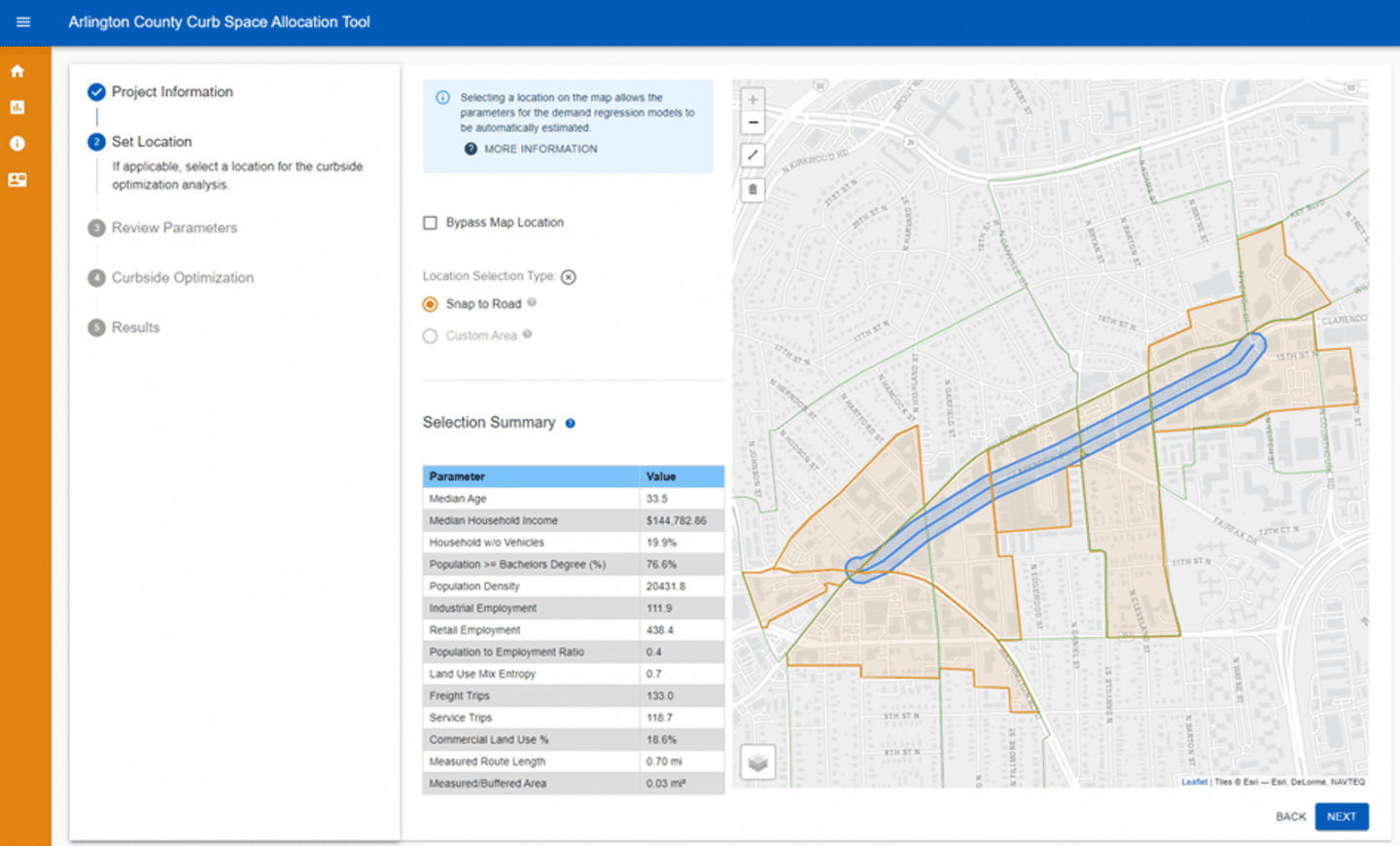 Arlington County Curb Space Allocation Tool
